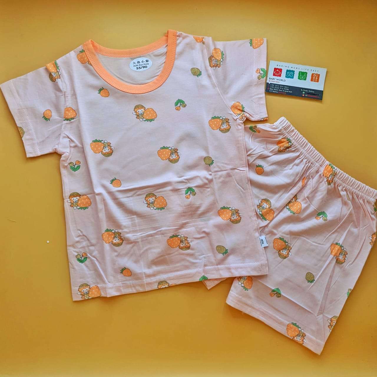 Co-ord set - Peachy Pink - Strawberry 🍓 – Baby World